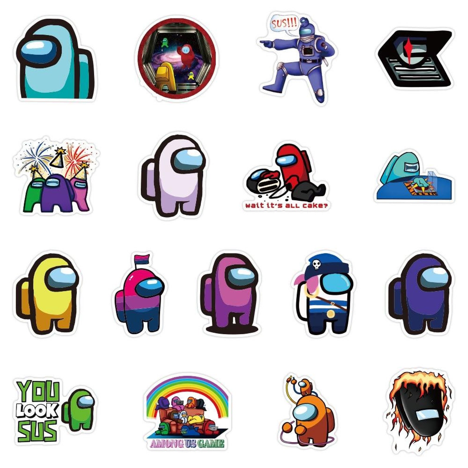 50pcs Among Us Cartoon Game Stickers Graffiti Sticker Decals | Etsy