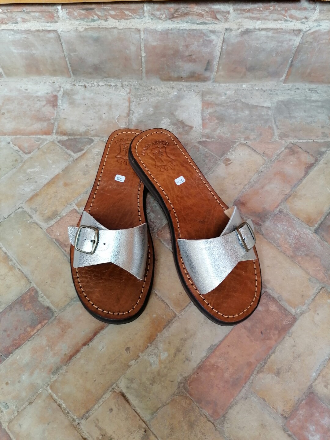Moroccan Leather Sandals, Women's Leather Sandals, Handmade Summer ...