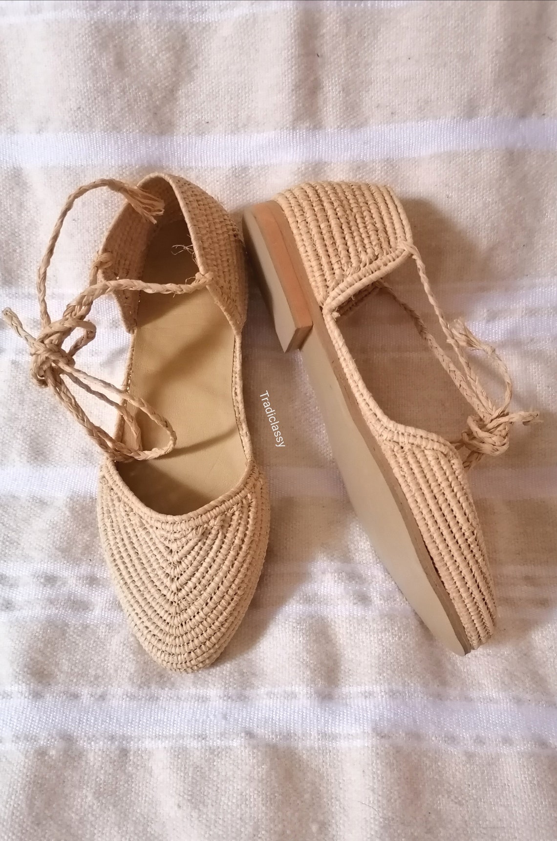 Natural raffia sandals Raffia shoes for women handmade | Etsy