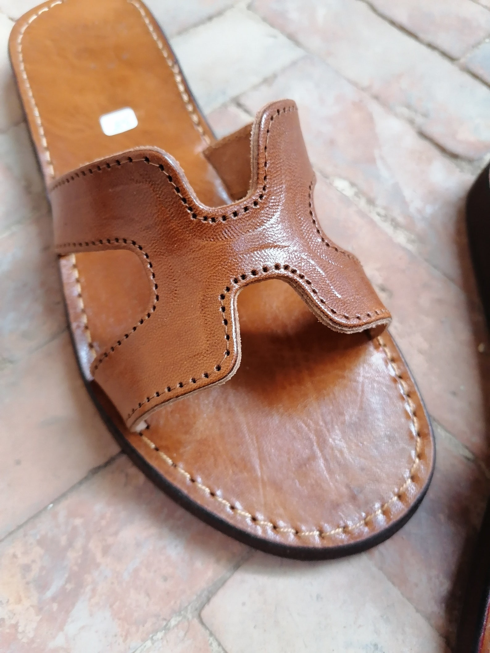 Moroccan Leather Sandalswomen's Leather Sandalshandmade - Etsy
