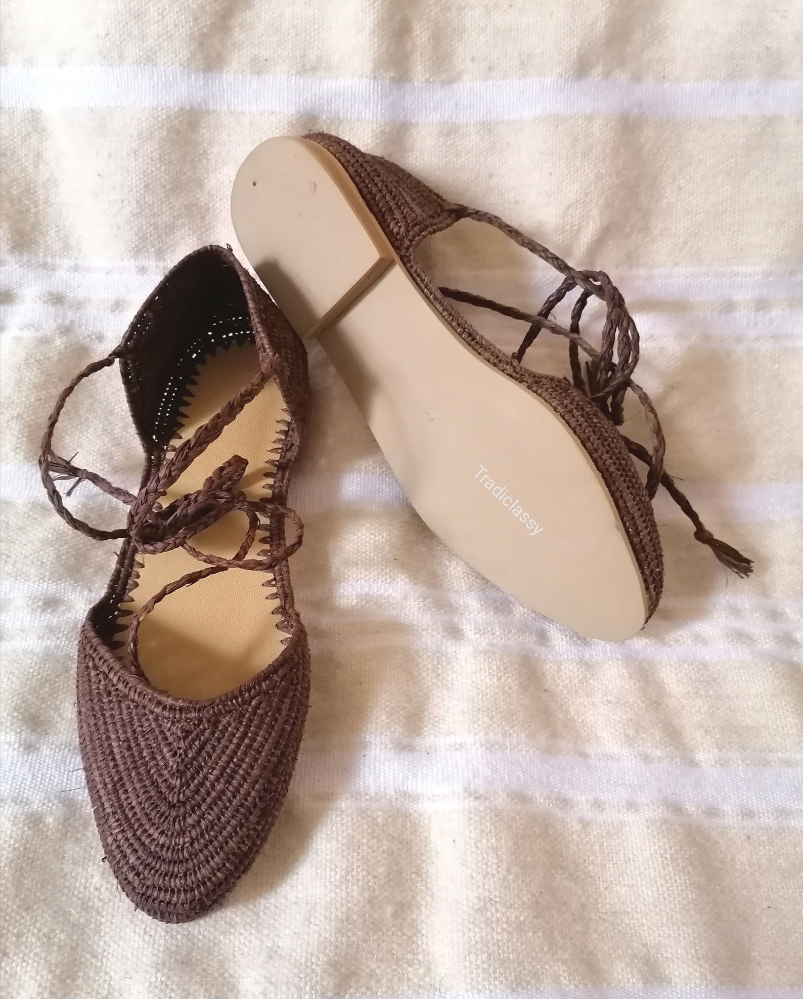 Natural raffia sandals Raffia shoes for women handmade | Etsy