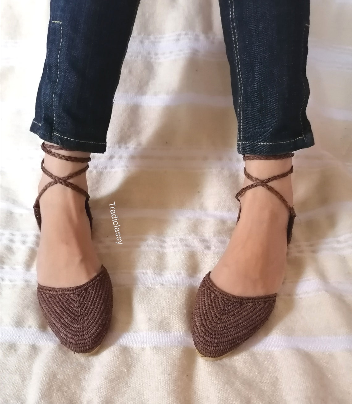 Natural raffia sandals Raffia shoes for women handmade | Etsy