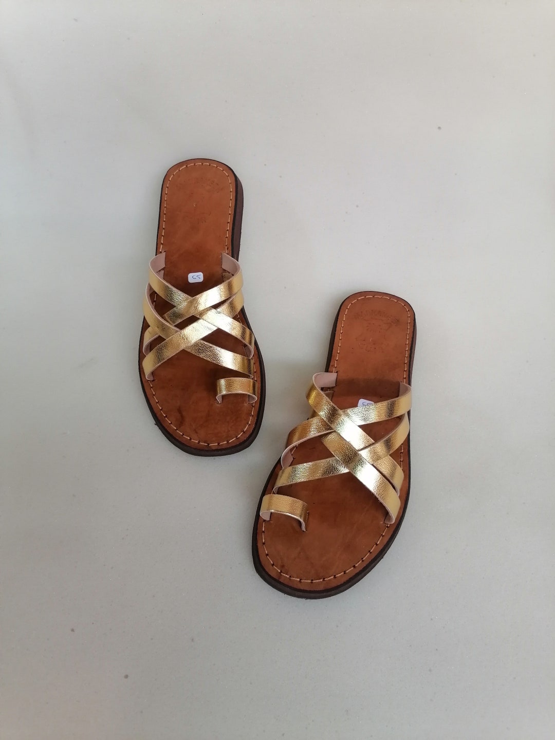 Moroccan Leather Sandals, Women's Leather Sandals, Handmade Summer ...