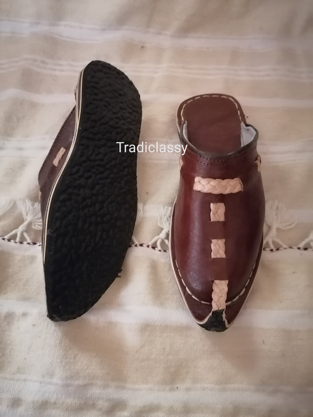 Berber Babouches || Leather Babouches 100% Handmade || Men's Babouche ...