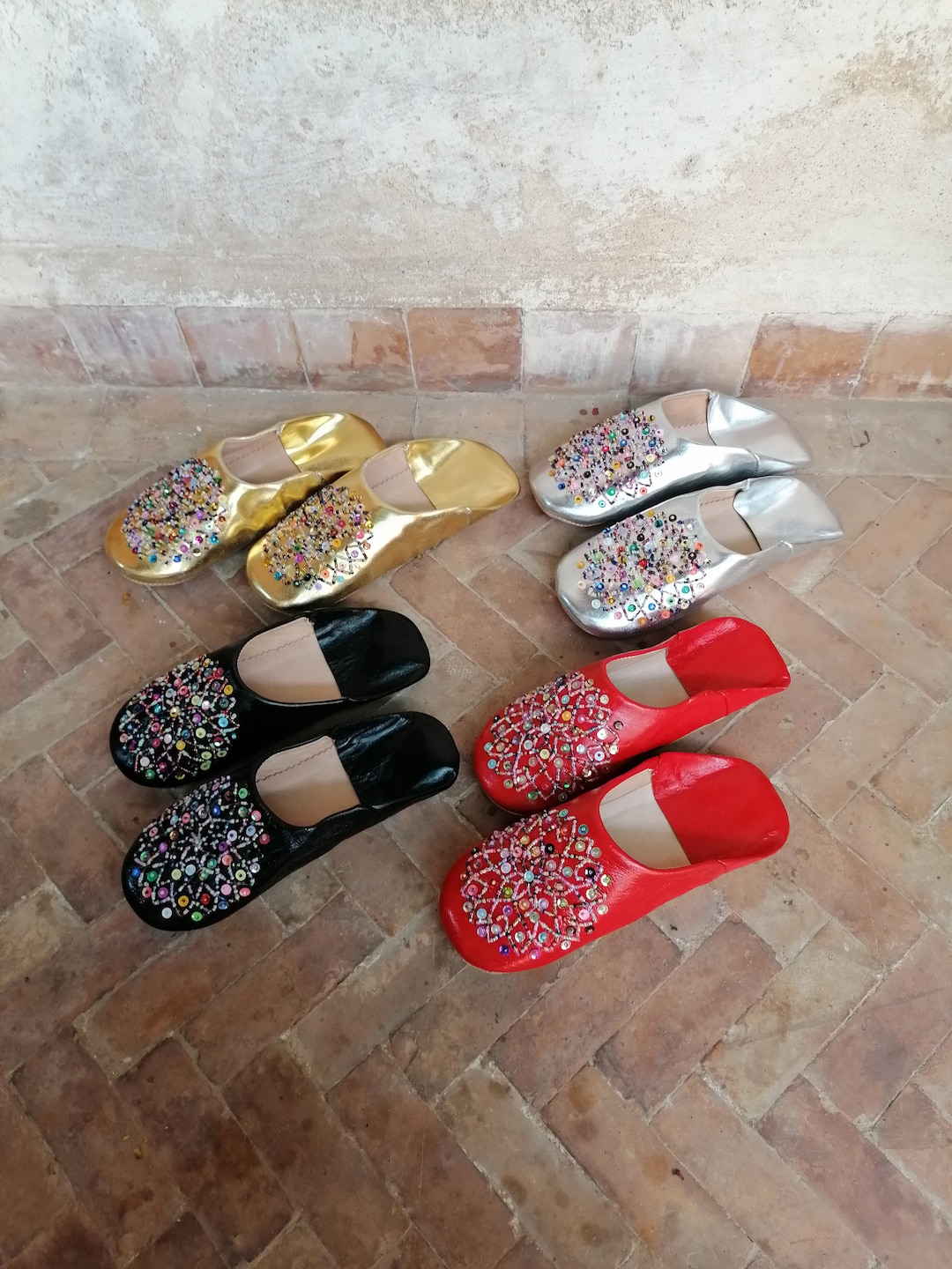 Leather Babouches - 100% Handmade || Leather Slippers || Women's ...