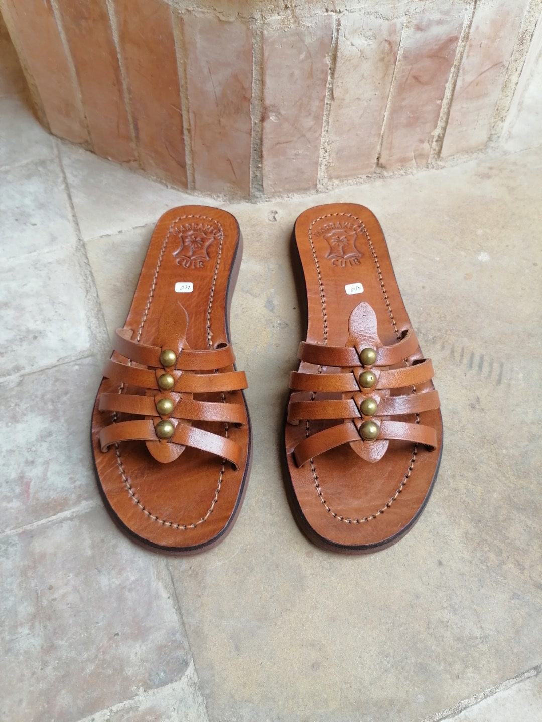Moroccan Leather Sandals, Women's Leather Sandals, Handmade Summer ...