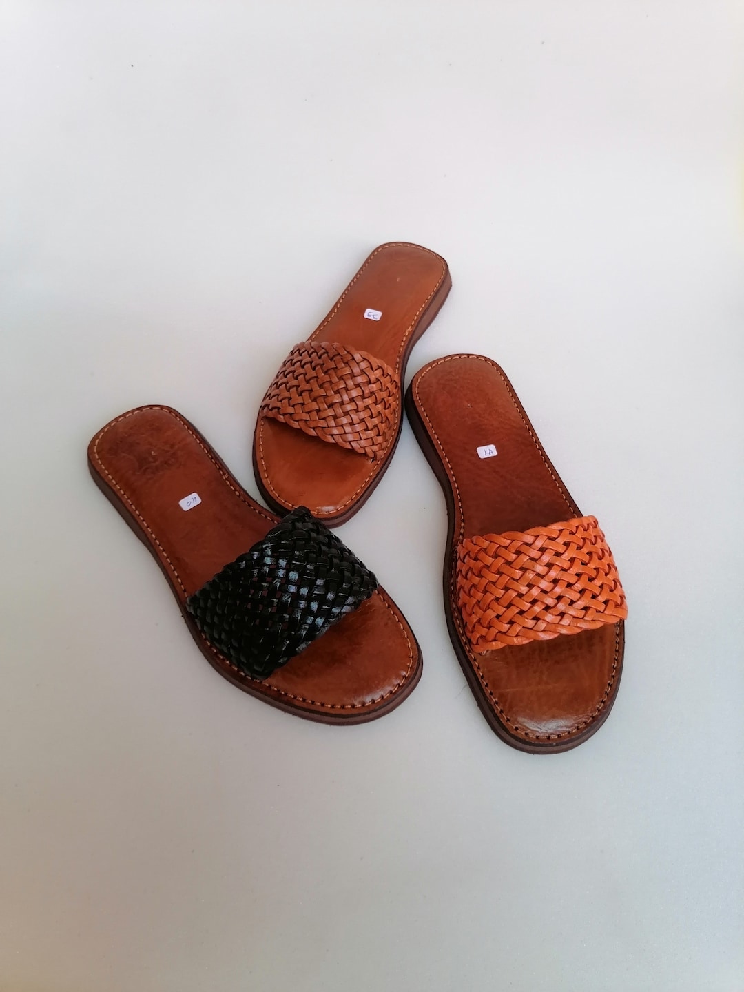 Women's Braided Leather Sandals - Handmade - Quality Moroccan ...