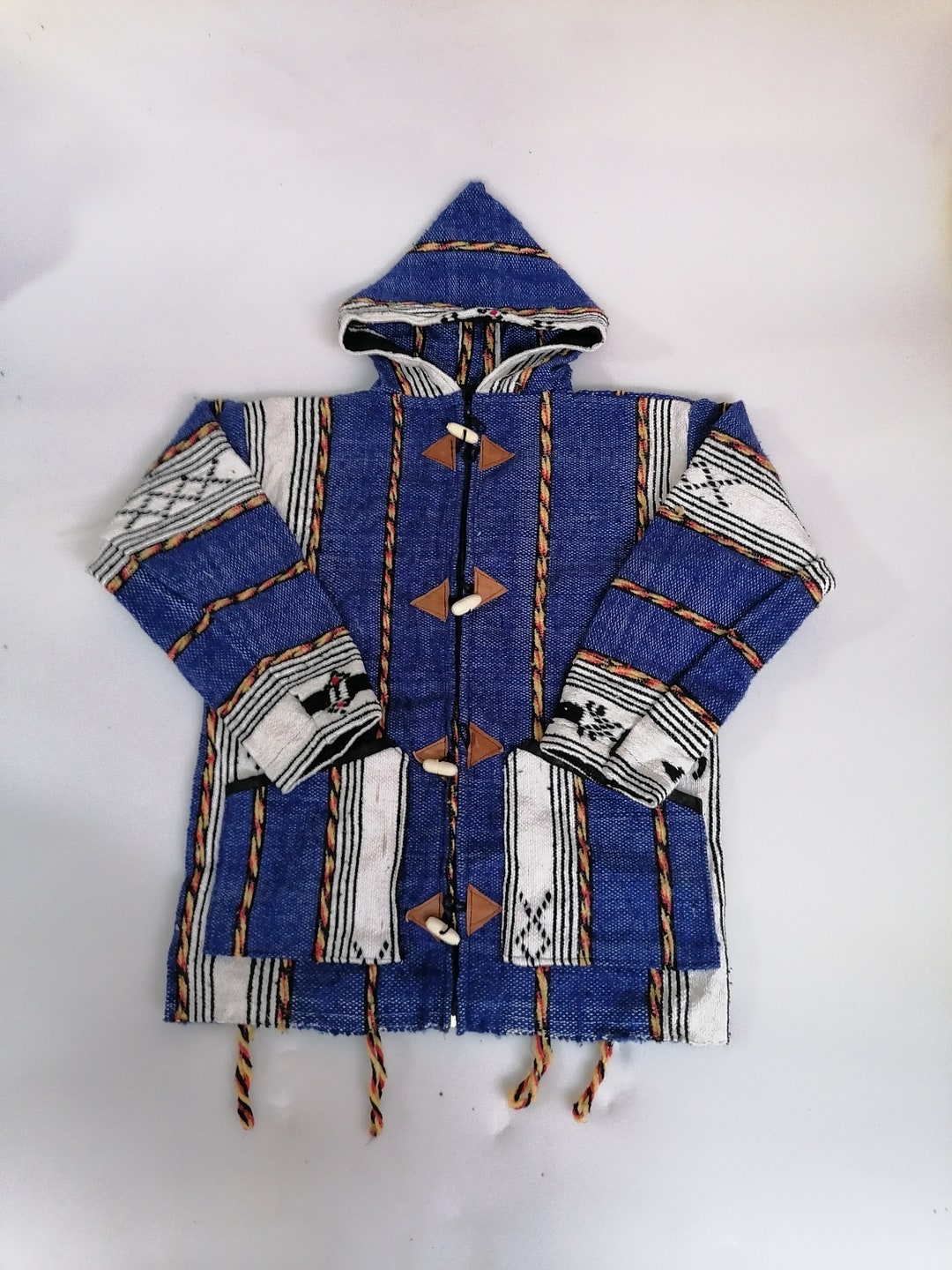 Warm Wool Hooded Coat, Berber Wool Gulab, Hand-woven Wool Jacket ...