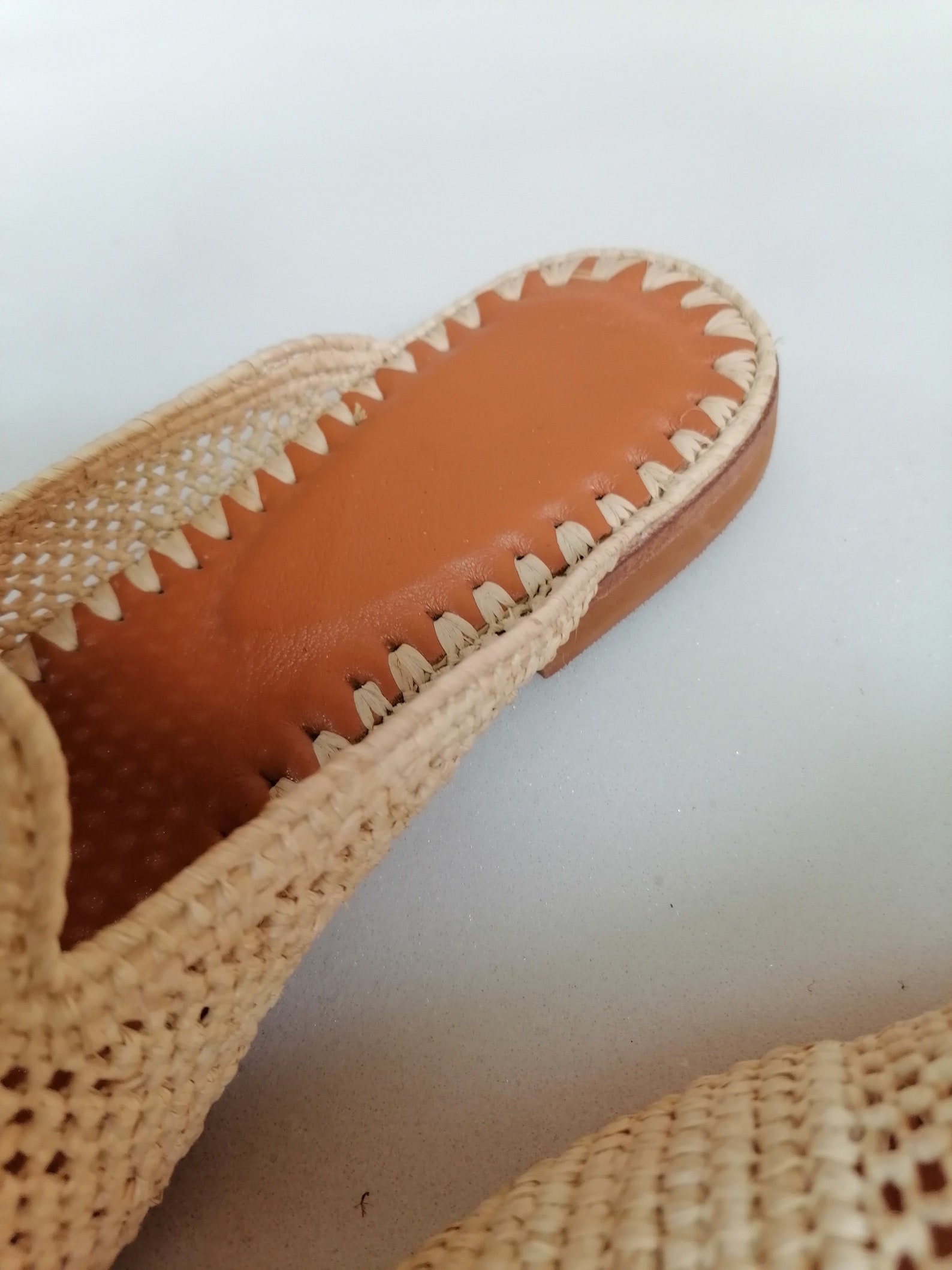 Natural Raffia Shoes, Raffia Slippers for Women, Handmade Raffia ...