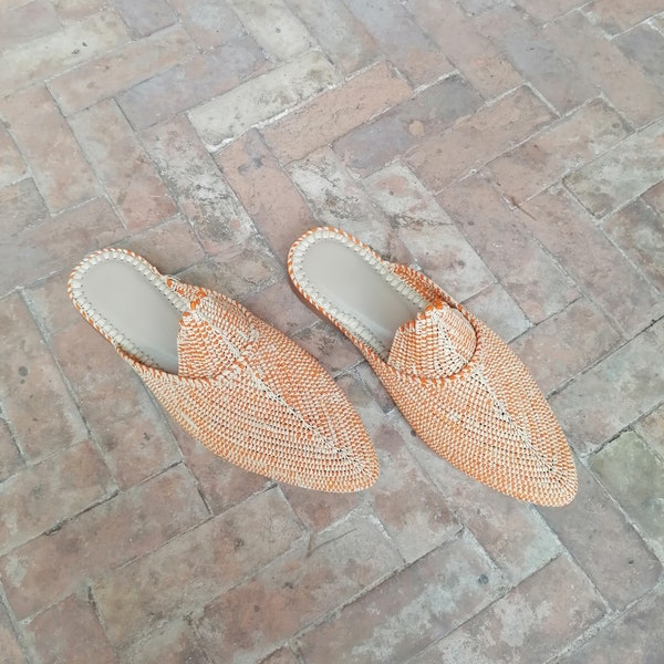 Raffia Slippers - Etsy