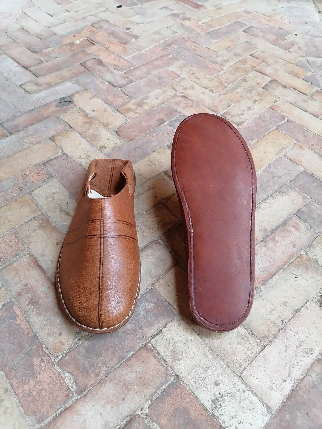 Berber Babouches Leather Babouches 100% Handmade Men's Babouche ...