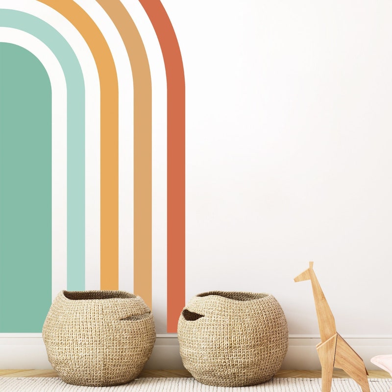 Pastel Rainbow Wall Decal - Etsy