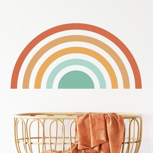 Boho Rainbow Wall Decal: Peel & Stick Vinyl, Kids Room Decor - Etsy