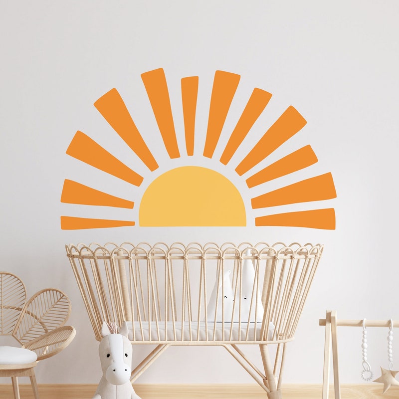 Half Sun Wall Decal - Etsy