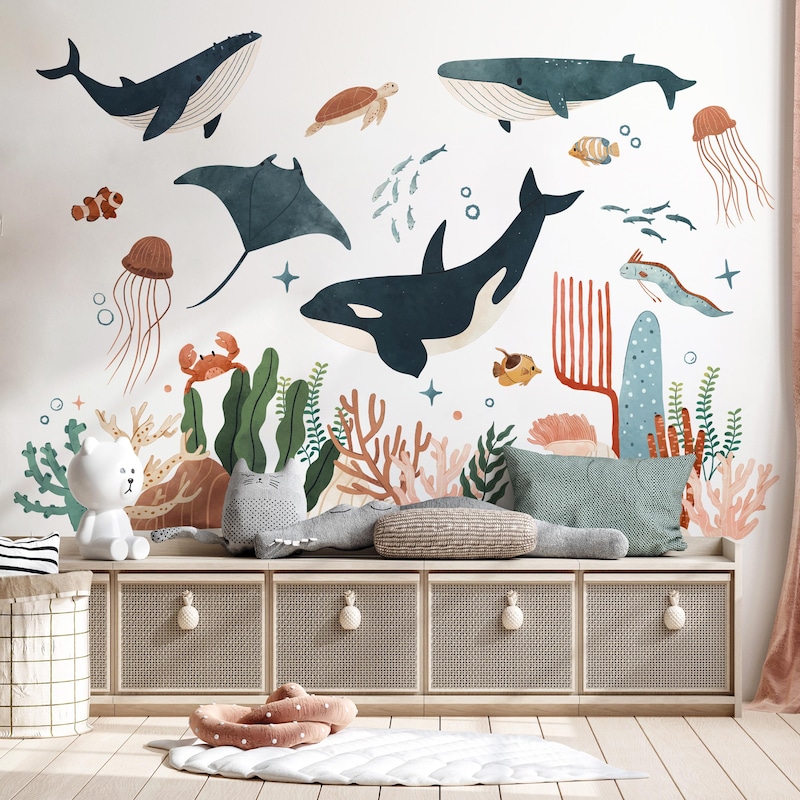 Kids Mural Wallpaper Sea - Etsy UK