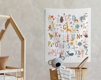 Handmade Alphabet ABC Wall Hanging Tapestry Aru - Etsy UK