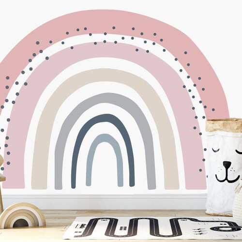 Wall Sticker Rainbow Watercolor Removable Kids Room Decor - Etsy