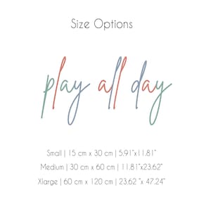 Playroom Vinyl Decal, Kids Play All Day Sign, Nursery Wall Letters ...