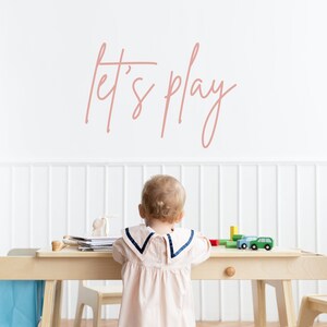 Playroom Vinyl Decal, Kids Let's Play Sign, Nursery Wall Letters Decor ...