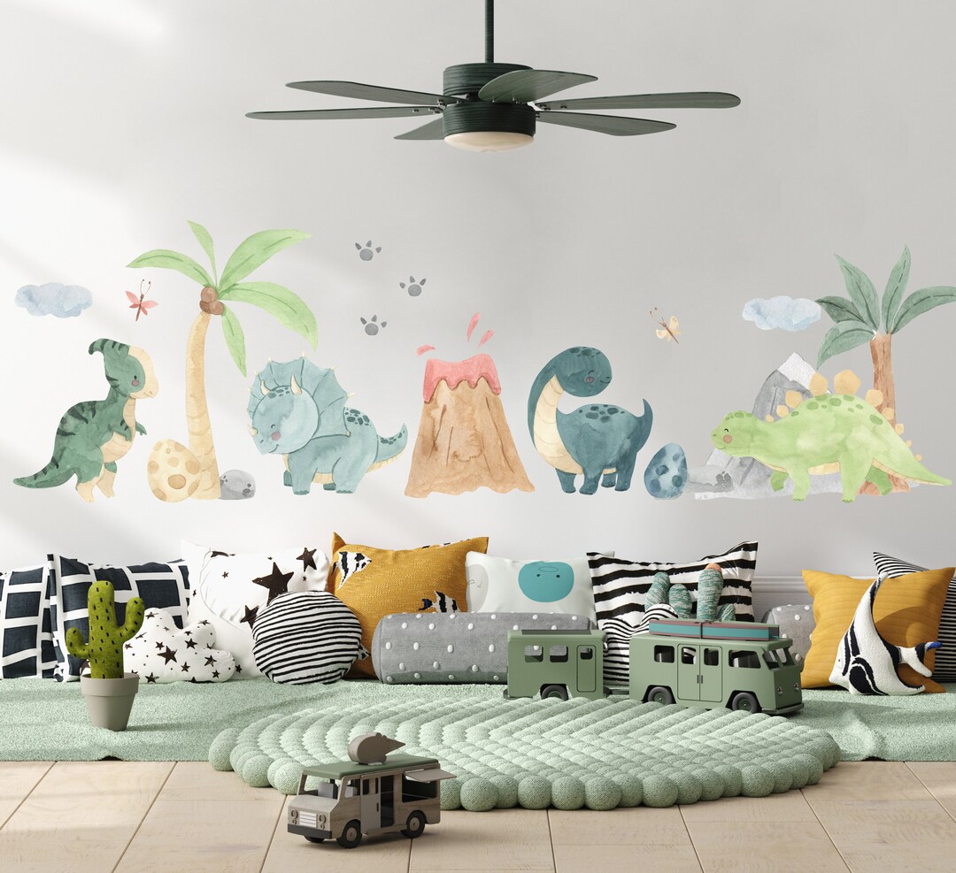 Dinosaur Wall Decal Big Set Dinosaur Stickers Dinosaur Wall - Etsy