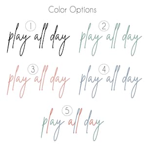 Playroom Vinyl Decal, Kids Play All Day Sign, Nursery Wall Letters ...