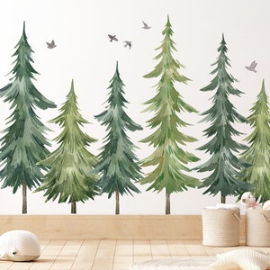 Tree Wall Decal, Forest Wall Decal, Large Tree Wall Sticker, Nursery ...