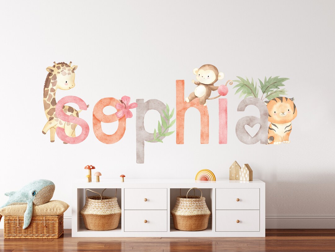 Custom Name Decal for Nursery, Baby Boy- Girl Name Sticker, Kids Name ...