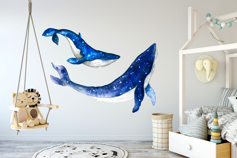 Removable Baby Wall Decals Nursery Peel and Stick Watercolor - Etsy