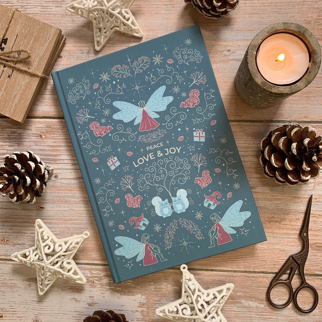 Journal With Dot Grid 'fairy Core' | Light Blue With Ribbon Bookmark ...