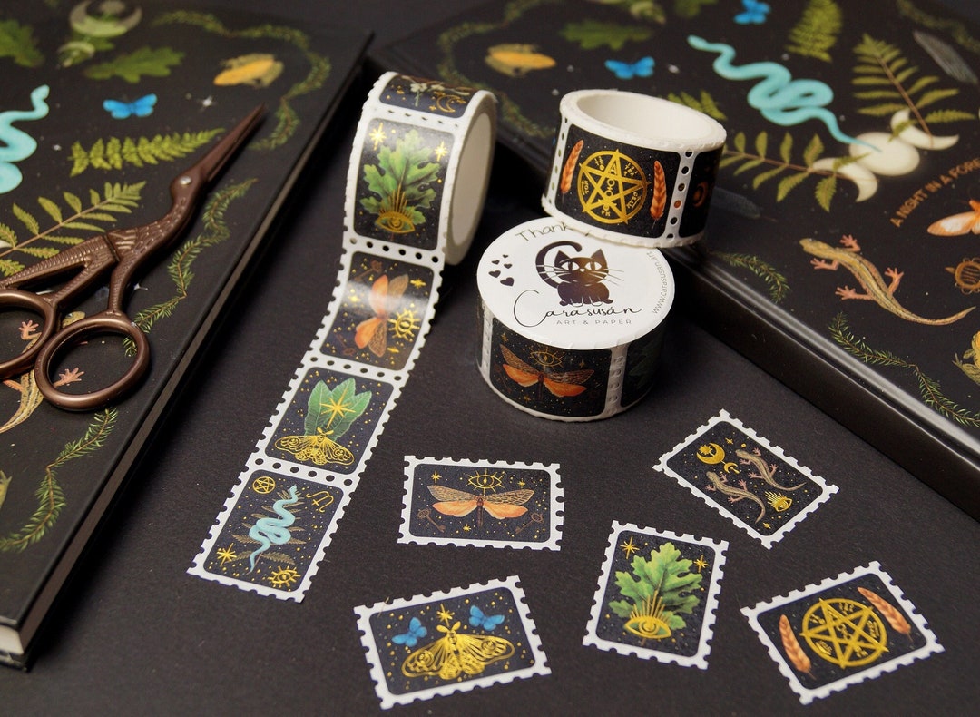 Washi Tape Stamps Magic Forest With Gold | Witchy Forest Magical ...