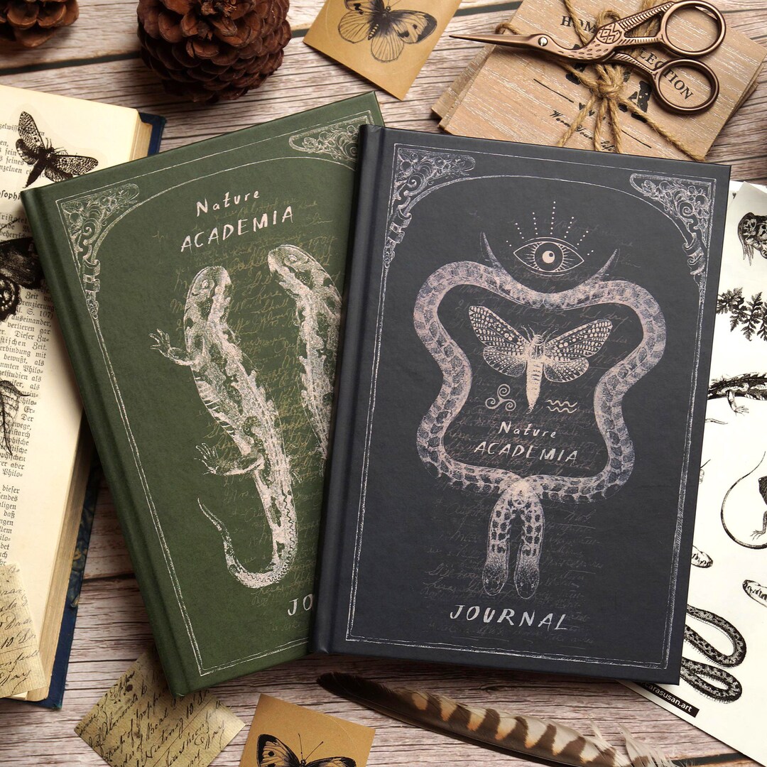 Gothic Journaling Set | 2 Notebooks With Dot Grid and 114 Matching ...
