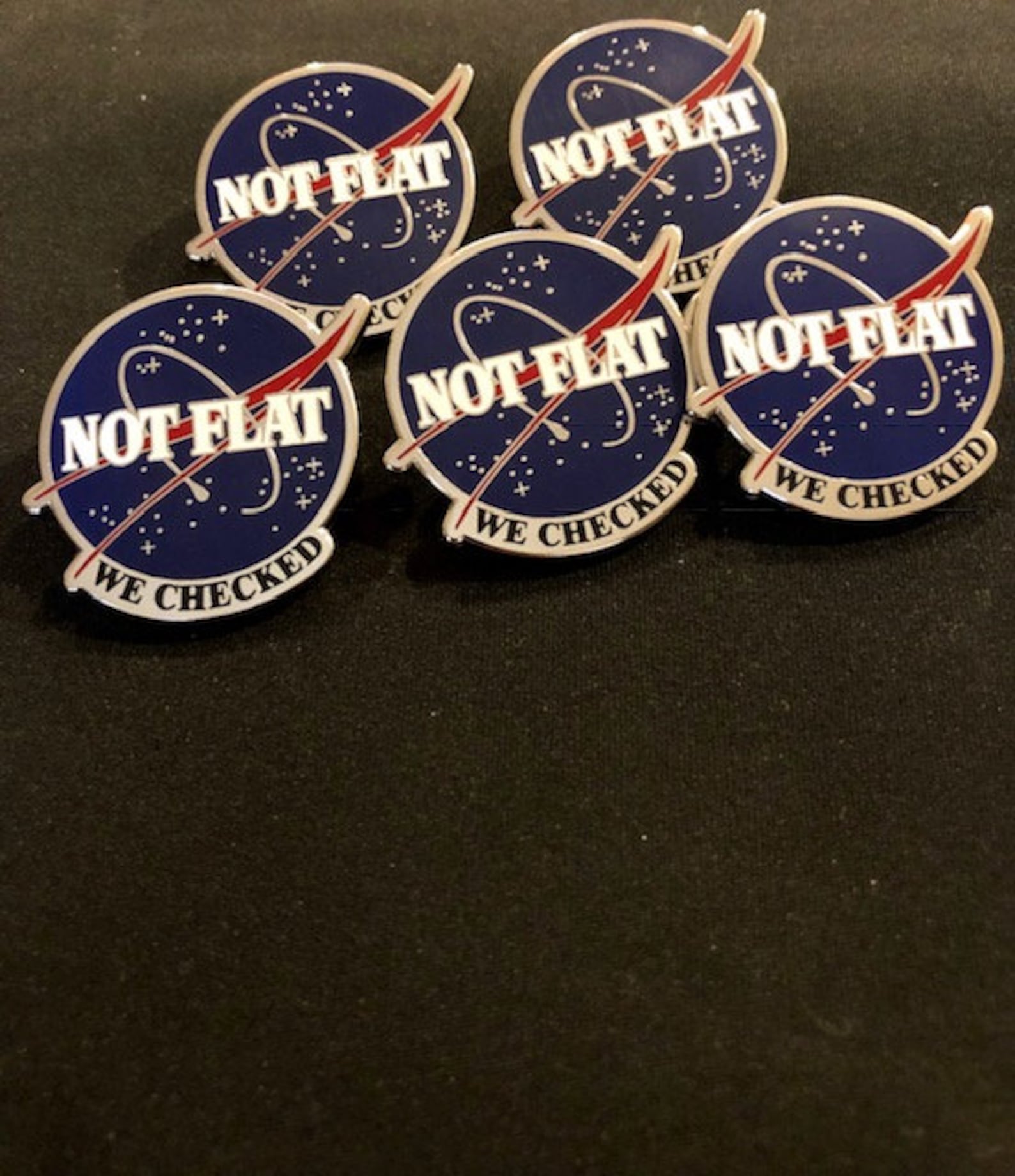 NASA Pin-- Not Flat We Checked Enamel Pin--quality NASA Enamel Pin ...