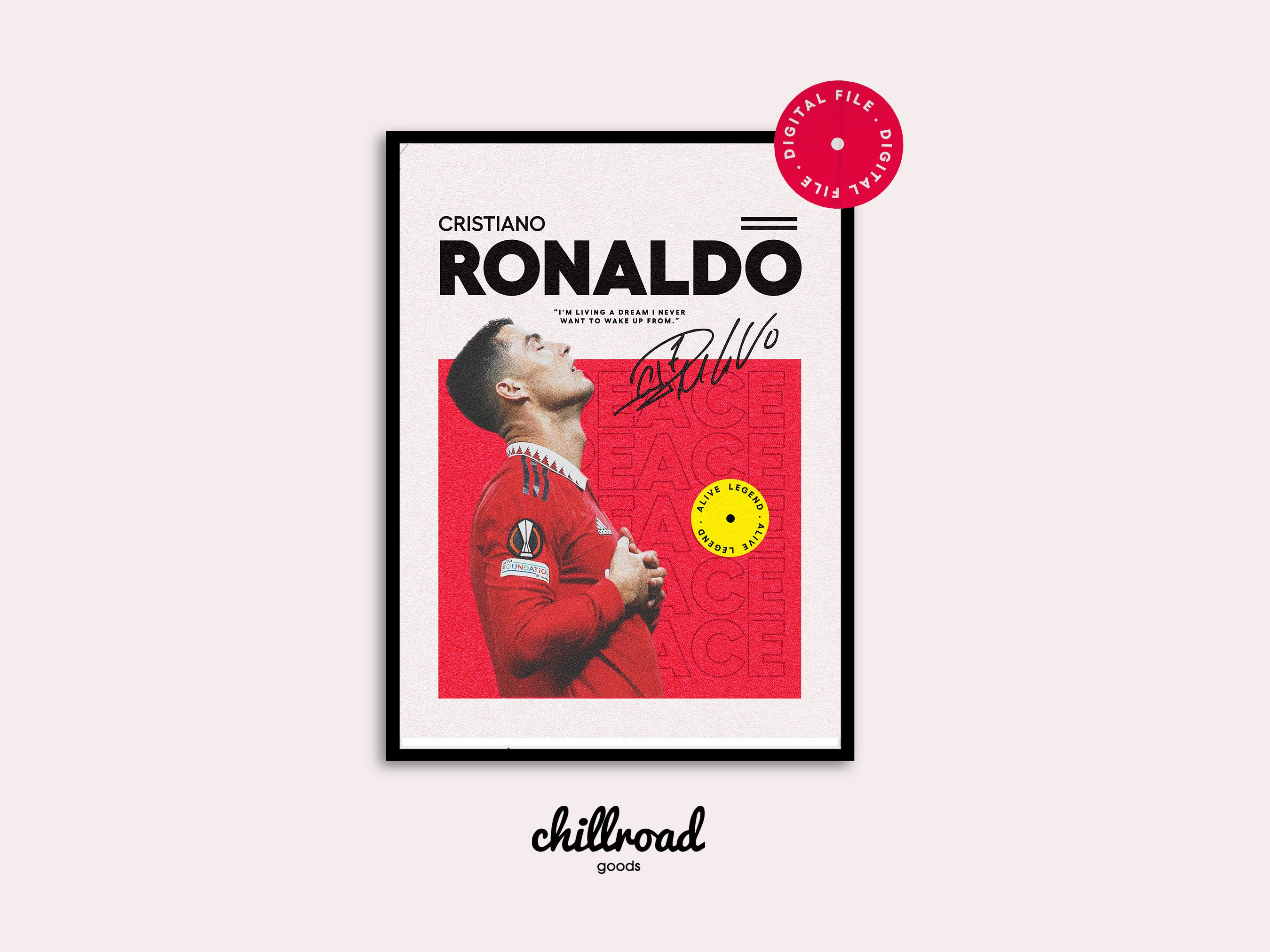 Cristiano Ronaldo Peace of Mind Poster, Cristiano Ronaldo Printable ...