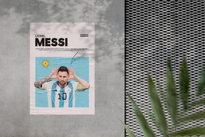 MESSI Celebration POSTER, MESSI Celebration Printable Postcard or Wall ...