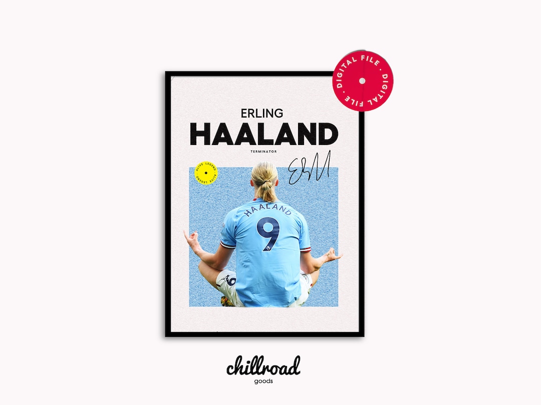 Haaland POSTER, Haaland Printable Postcard or Wall Decor digital ...