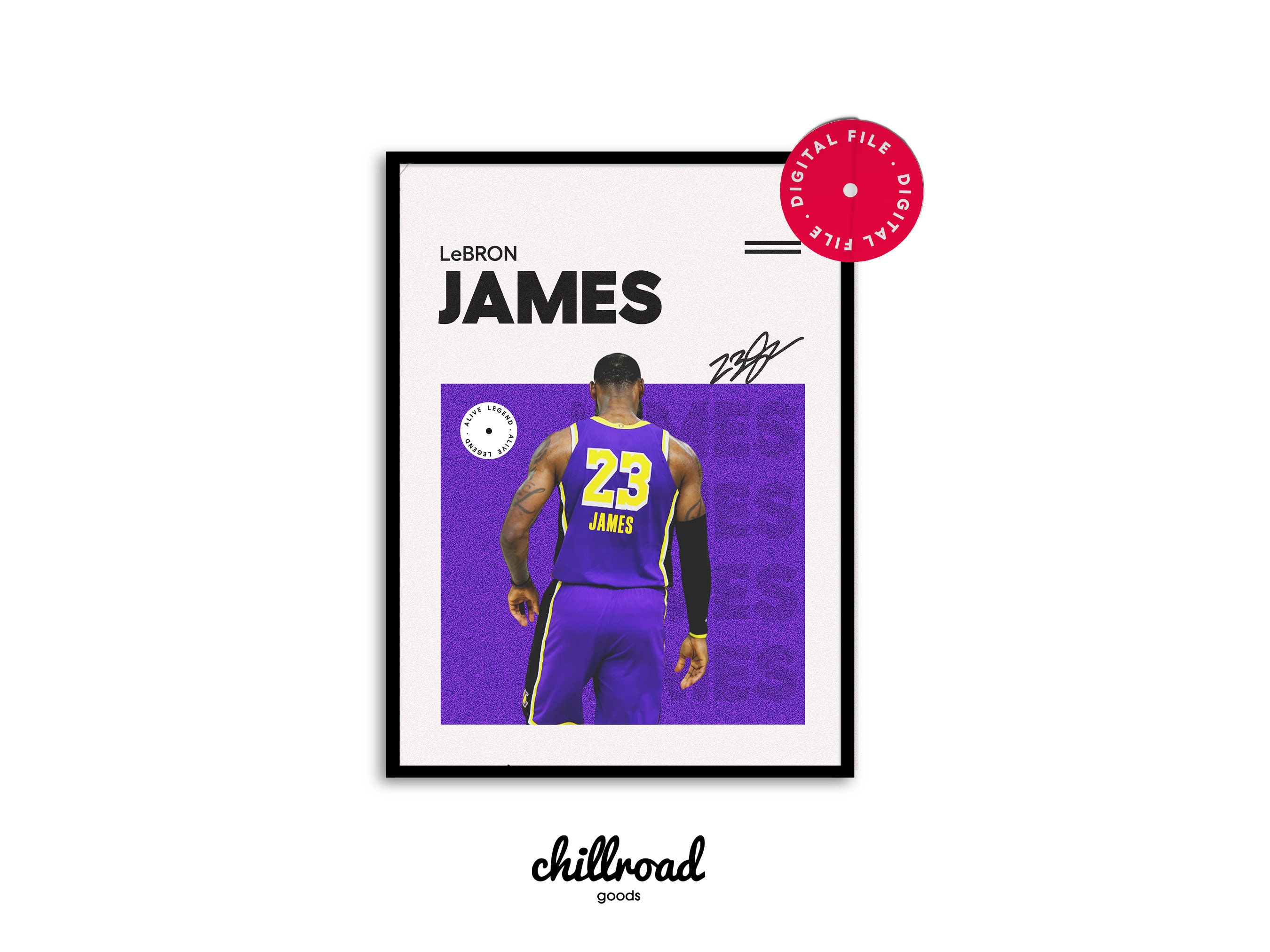 LeBron James POSTER Signed , LeBron James Printable Postcard Or Wall Decor