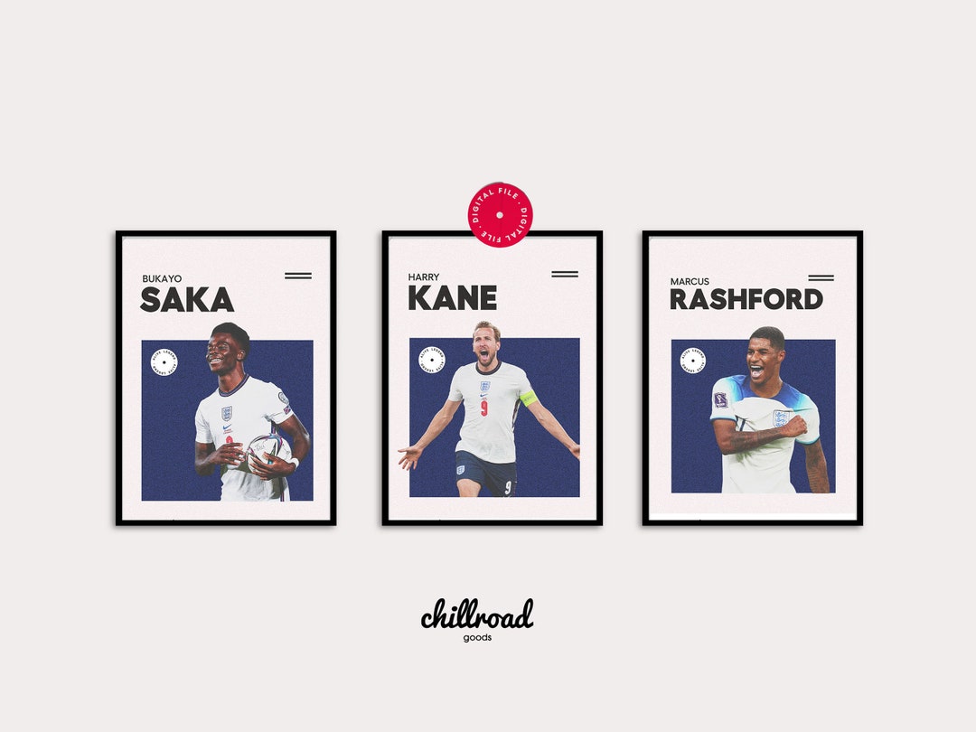 Kane Rashford Saka 3 Poster, Kane Rashford Saka Printable Postcard or ...
