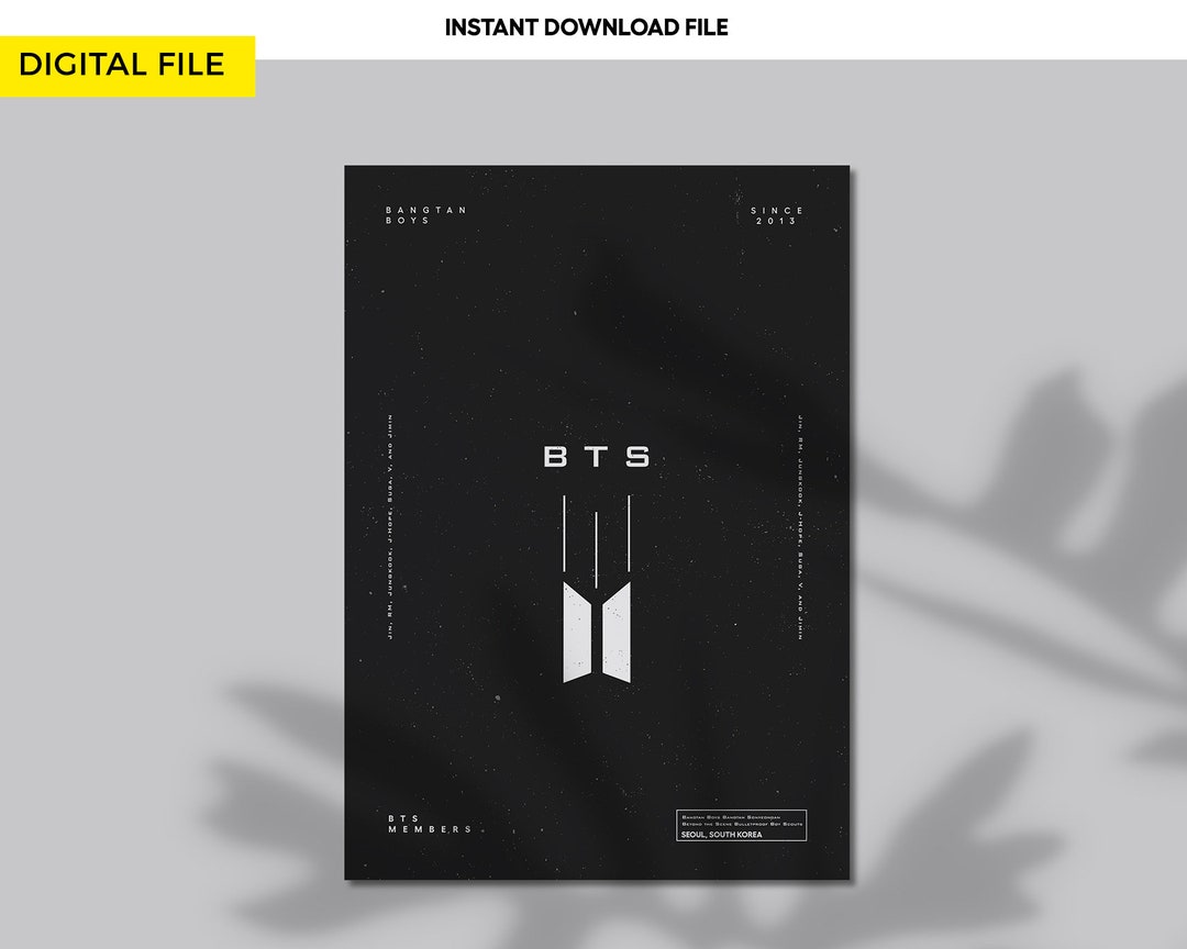 Bts Poster or Bts Prints or Bts Postcard or Art Wall Wall - Etsy
