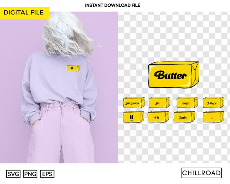 Bundle 9 File Butter BTS Svg / Butter BTS Png / Butter BTS Pdf / Butter Bts Eps - Etsy