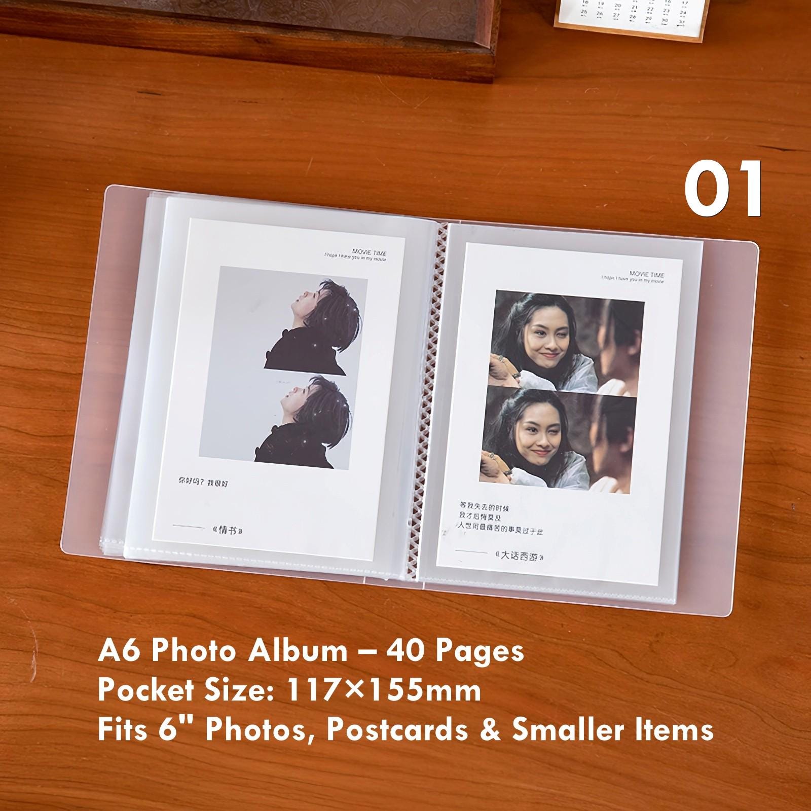A6 Photo and Sticker Storage Binder – 40 Pockets Insert Album for Memo ...