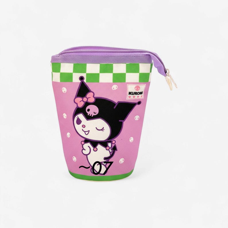 Kawaii Foldable Canvas Pencil Case | Cute Standing Pen Holder With ...