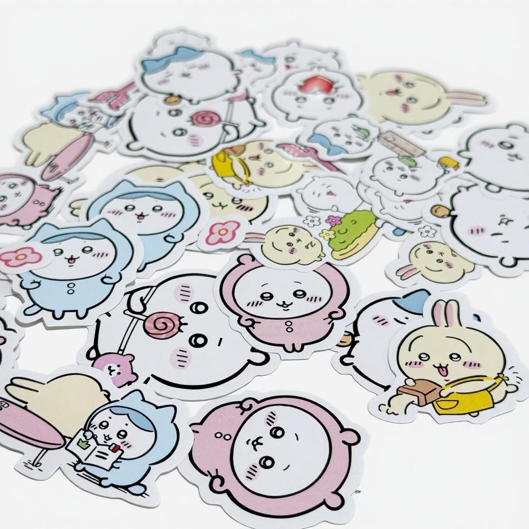 Cute Chiikawa Sticker Pack – 32 Pcs Cartoon Hachiware & Usagi Stickers ...