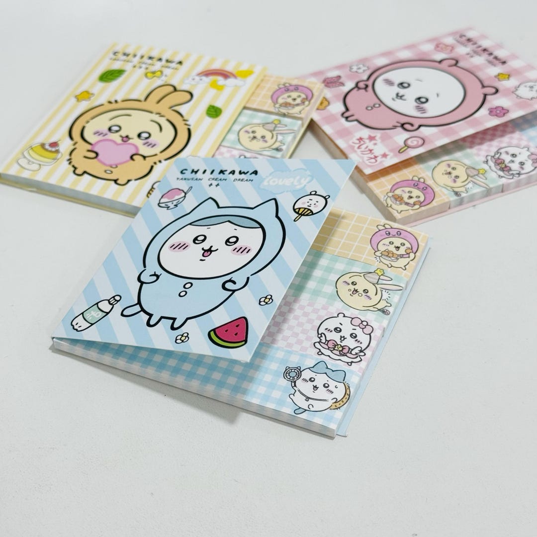 Chiikawa Sticky Notes Pad – Cute Hachiware Memo Book, 60 Sheets, 8x9cm ...