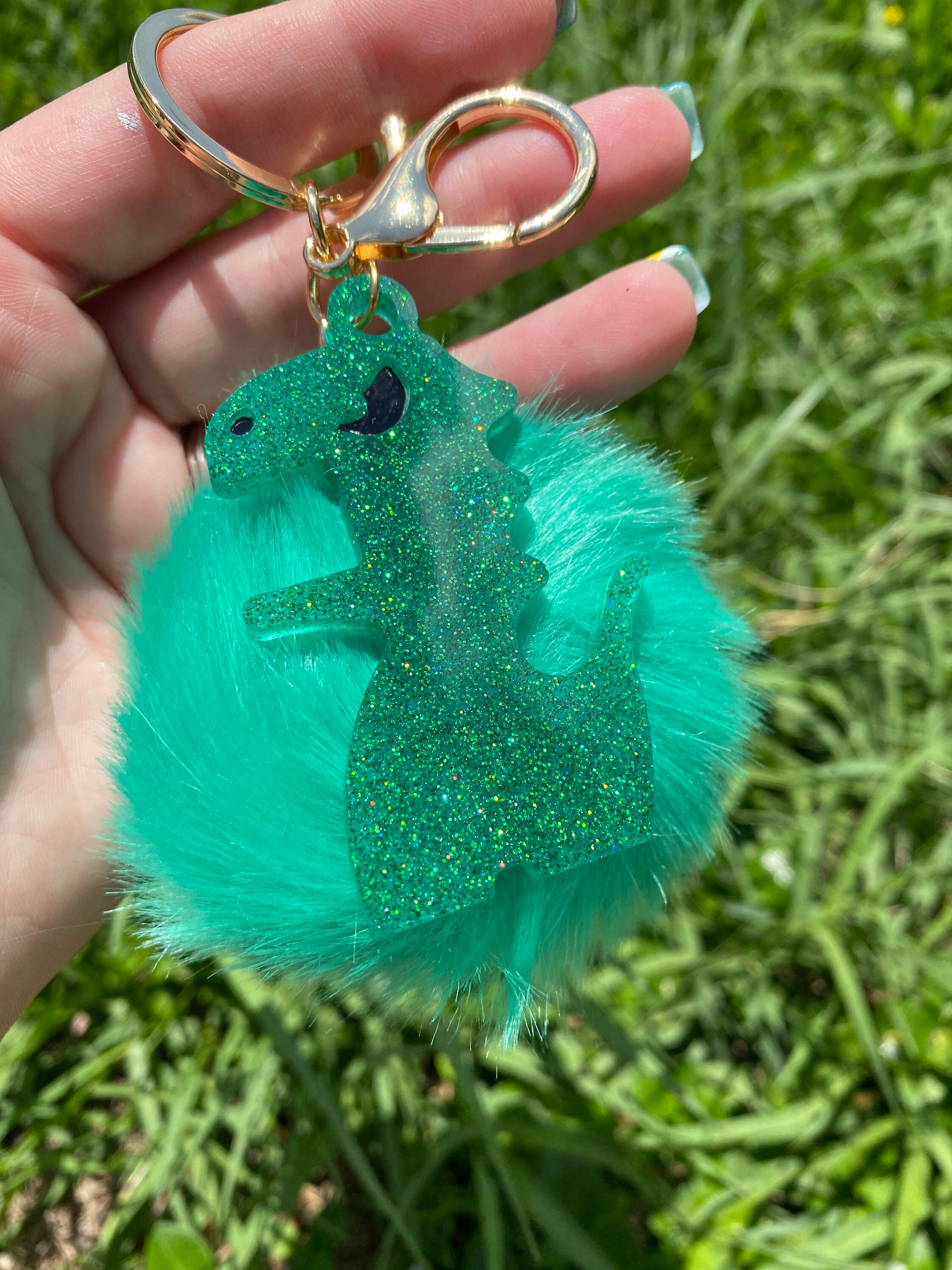CUSTOM made dinosaur keychain | Etsy