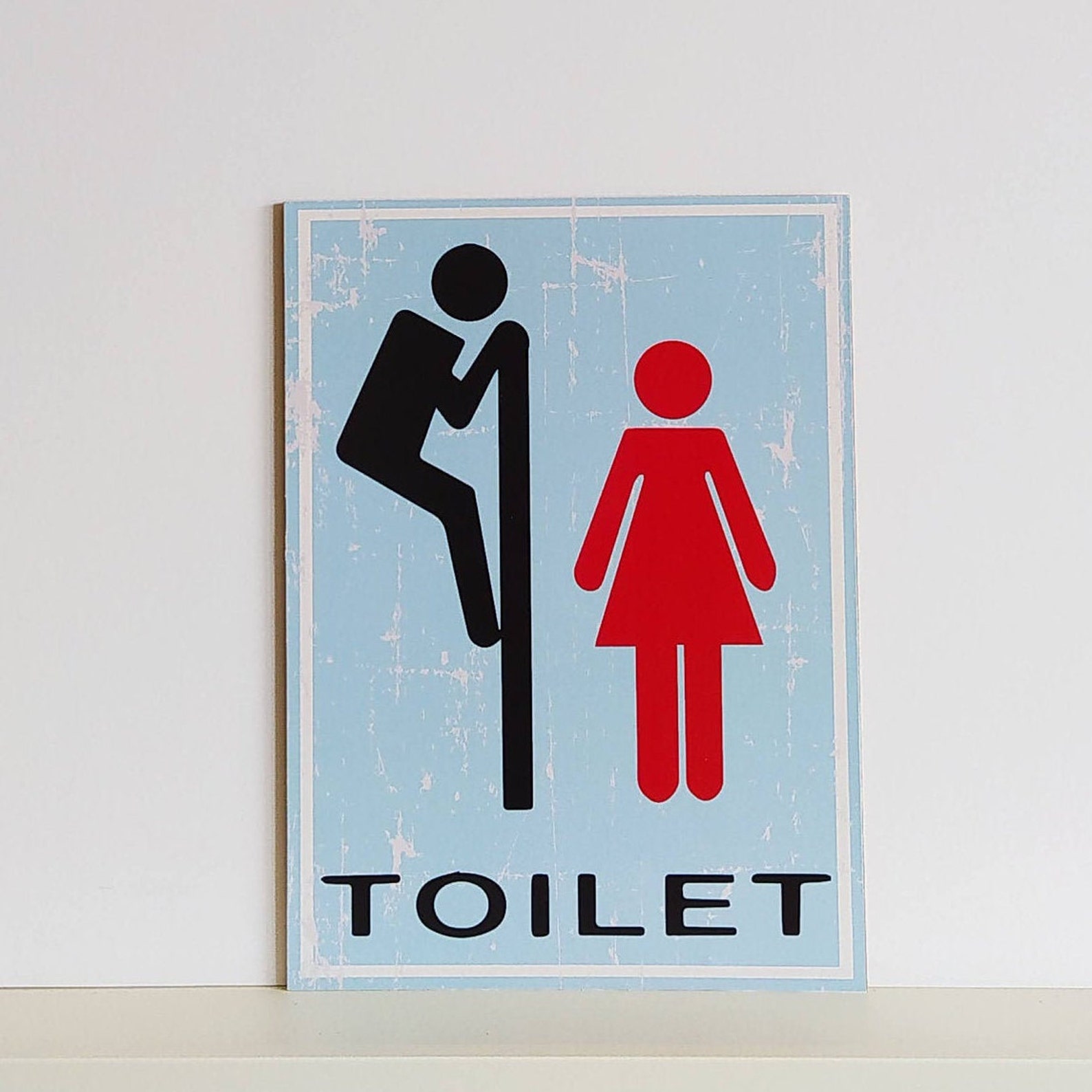 Wc signage toilet sign bathroom sign wc wood sign toilet | Etsy