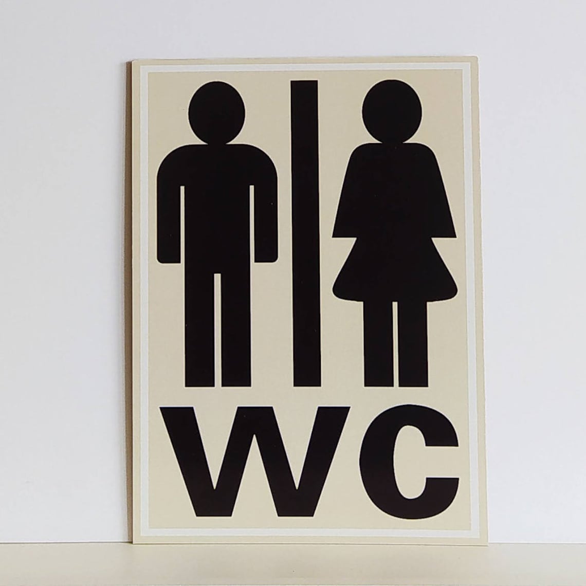 Wc signage toilet sign bathroom sign wc wood sign toilet | Etsy