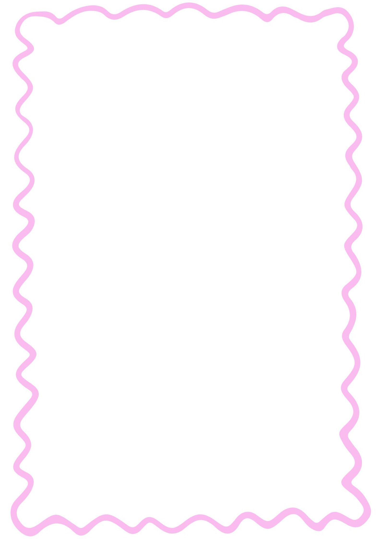 Bubblegum Border Writing Paper – | Fun Pastel Digital Paper for Notes ...