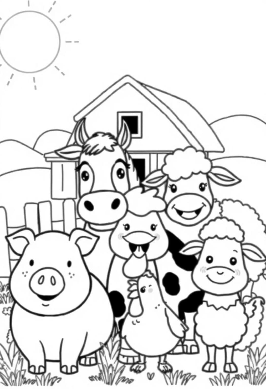 Animal Coloring Pages – Farm, Pets & Sea Life (printable Bundle) - Etsy