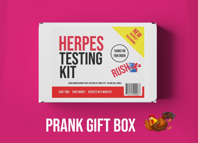Herpes Testing Kit Gift Box, Unique Gift for Men, Funny Gift, Funny ...