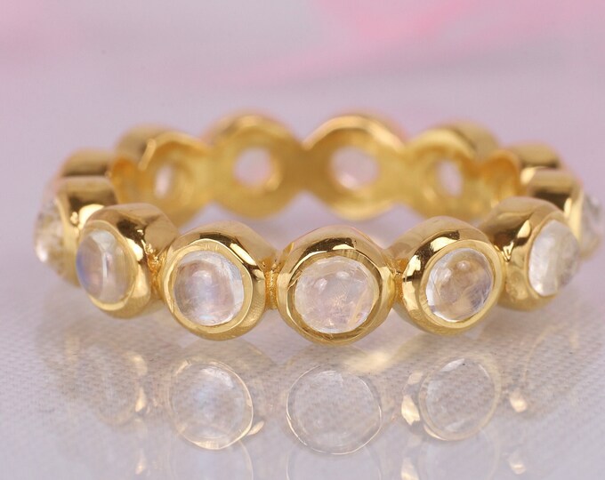 Bezel Set Eternity Ring Stackable Eternity Ring 3.5mm Wide Brilliant ...